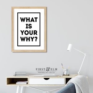 What is Your Why, Goal Inspiration Poster, Motivational Quote ...