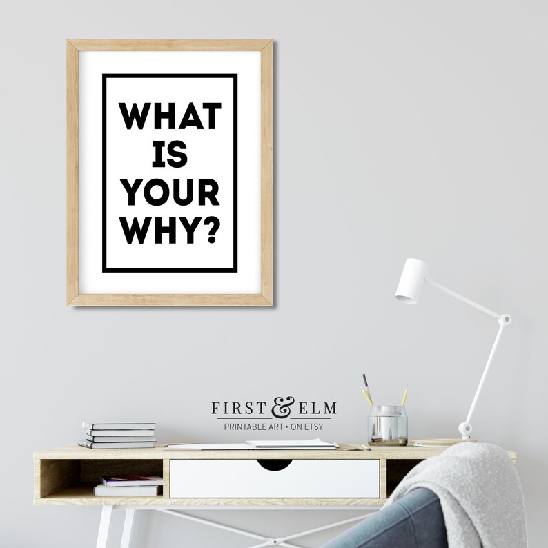 What is Your Why Goal Inspiration Poster Motivational Quote - Etsy