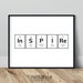 Inspire Poster Periodic Table of Elements Teacher Gifts - Etsy