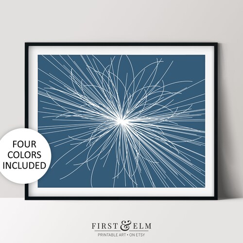 Particle Collision Physics Illustration Abstract Science - Etsy
