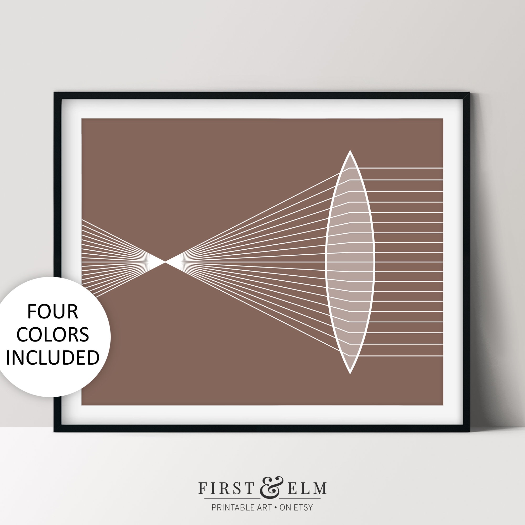 Refraction Poster Convex Lens Abstract Science Art - Etsy