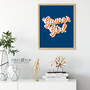 Gamer Girl Poster Colorful Gaming Wall Art Game Room Decor - Etsy