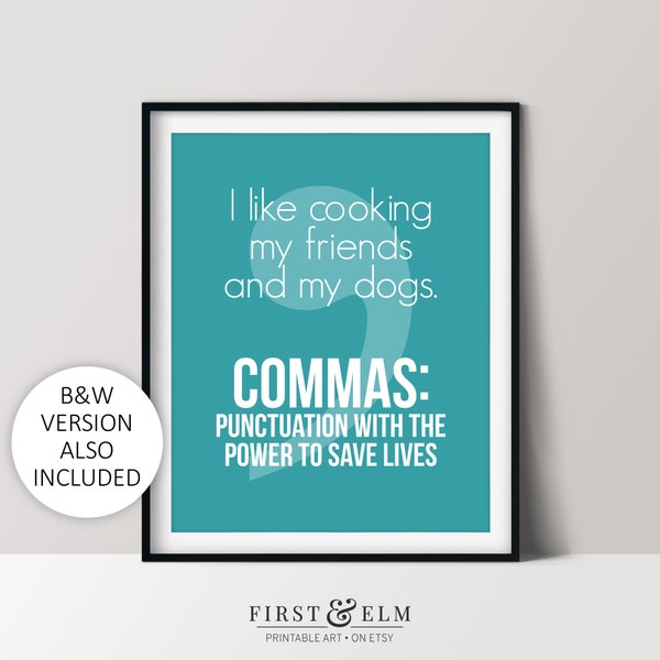 Punctuation Poster - Etsy