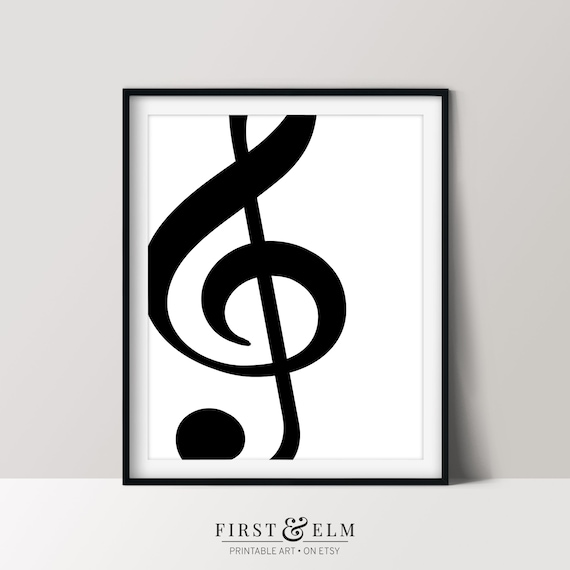 Treble Clef Print Abstract Music Art Gifts for Musicians | Etsy