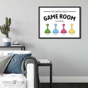 Personalized Family Game Room Sign, Board Game Geek Gift, Unique Home ...
