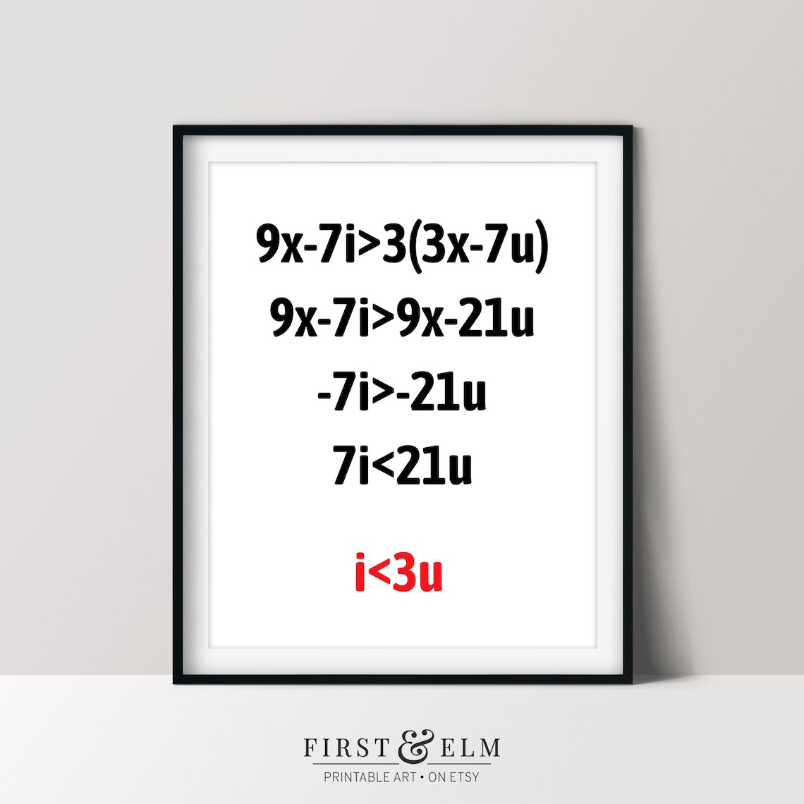 I Love You Math Equation Unique Nerd Gifts Nerd Themed - Etsy