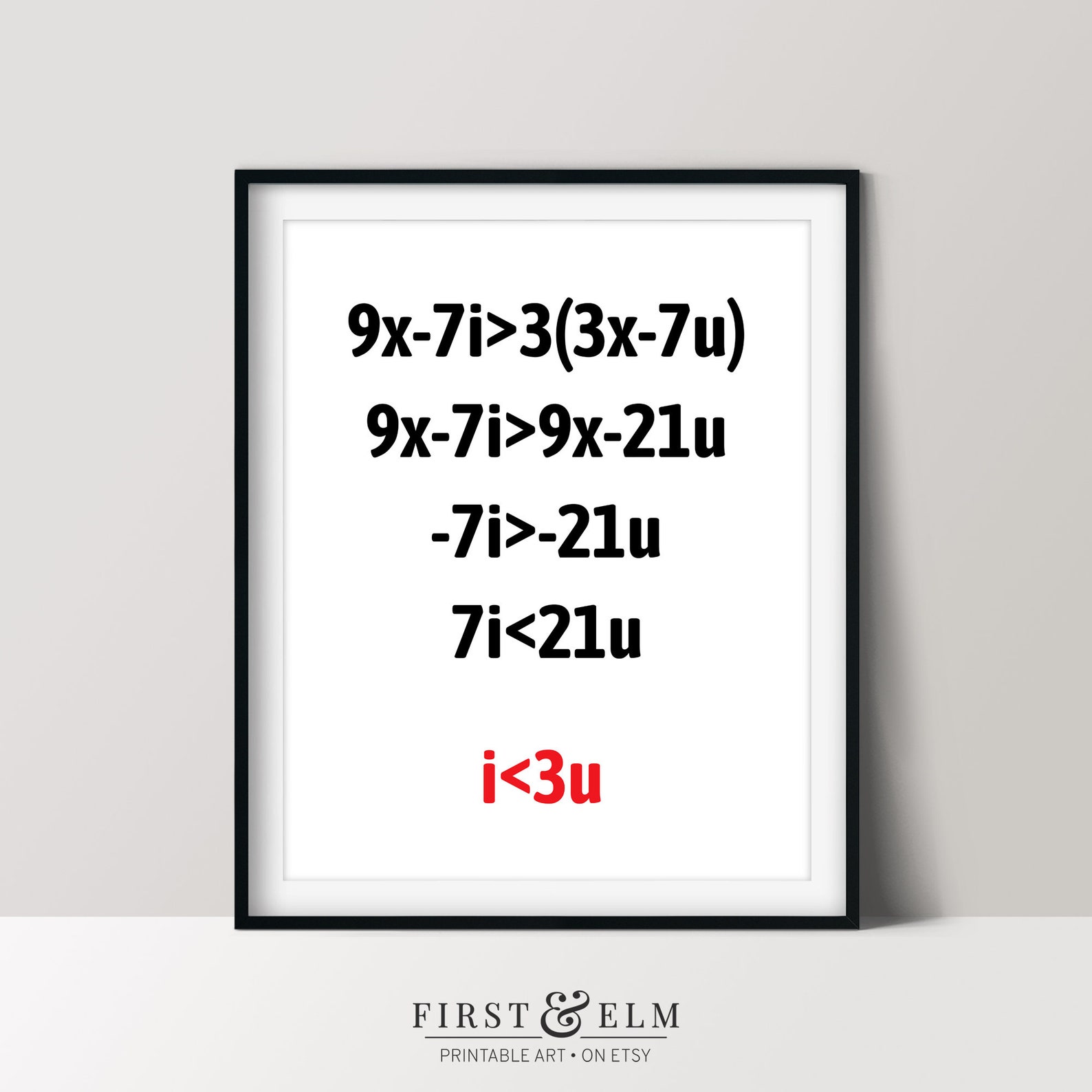 I Love You Math Equation Unique Nerd Gifts Nerd Themed - Etsy