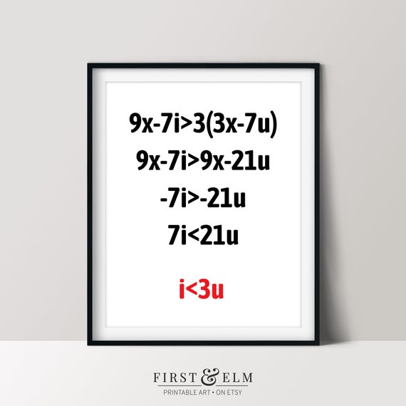 I Love You Math Equation Unique Nerd Gifts Nerd Themed | Etsy