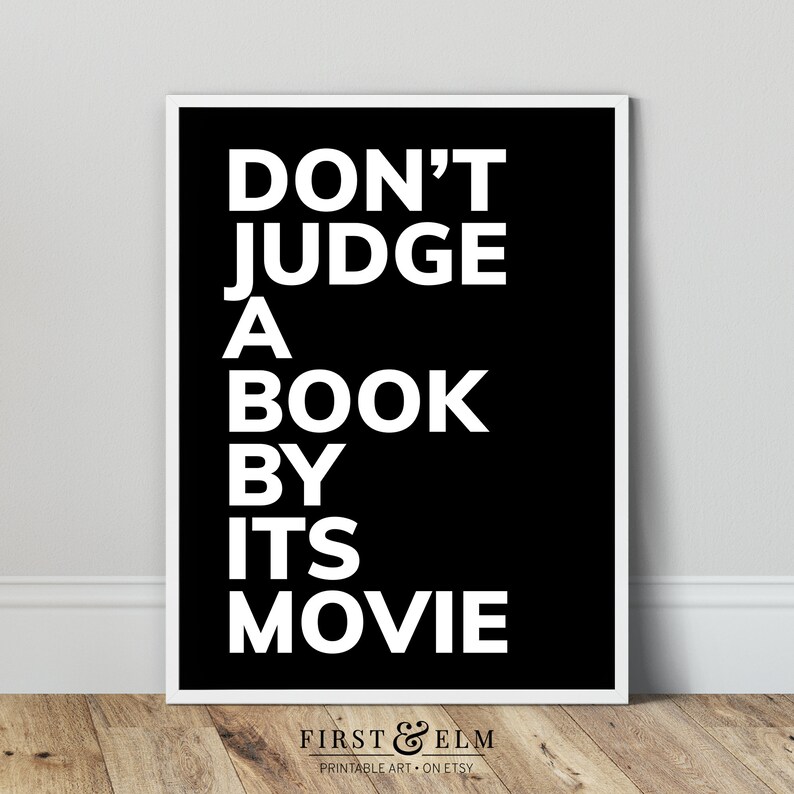 Book Lover Posters, Set of 5 Prints, Home Library Décor, English ...