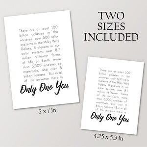 There’s Only One You, Printable Greeting Card, Unique Birthday Message ...