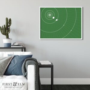 Planet Orbits Poster, Solar System Print, Space Themed Room, Printable ...