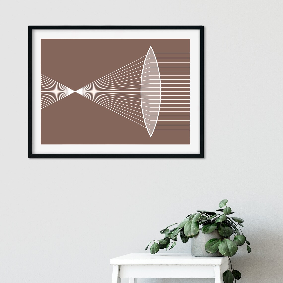 Refraction Poster Convex Lens Abstract Science Art | Etsy