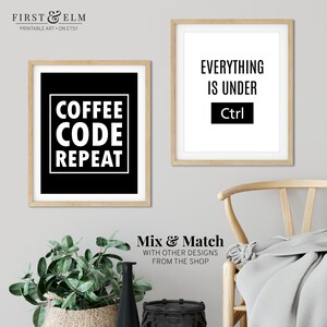Everything is Under CTRL, Funny Computer Nerd Poster, Home Office Decor ...