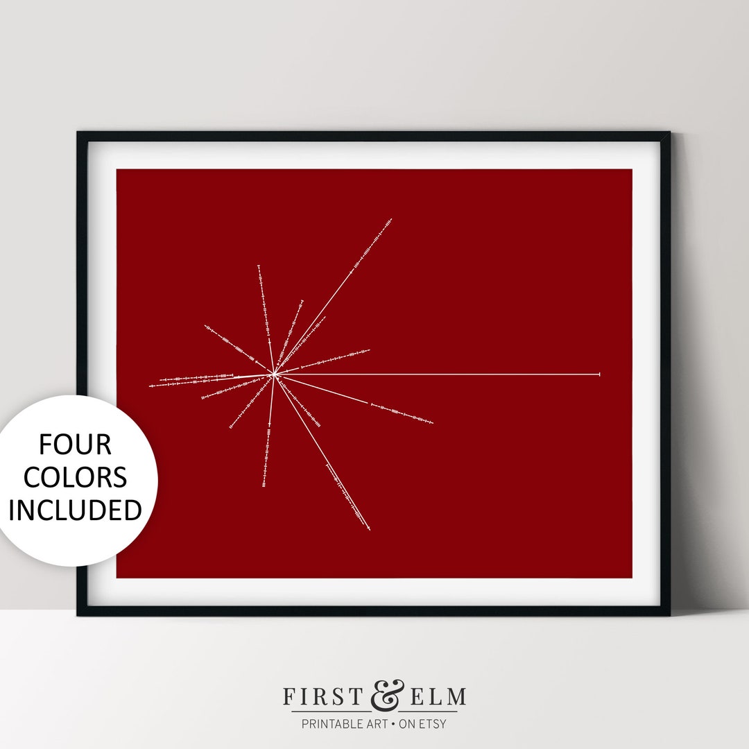 Pulsar Map Print, Astronomy Wall Art, Science Teacher Gift, Instant ...