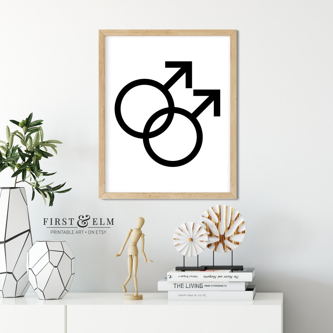Gay Symbol Poster Pride Rainbow LGBT Couple Print Printable | Etsy