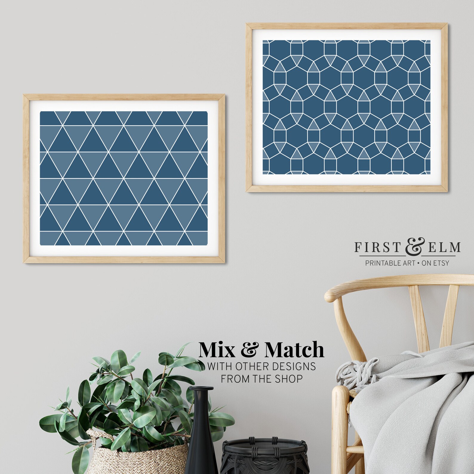 Regular Tessellation Geometric Art Print Abstract Science - Etsy