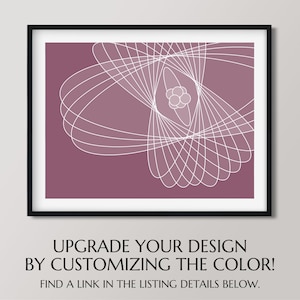 Atom Poster, Abstract Science Art, Science Geek Gifts, Printable Wall ...