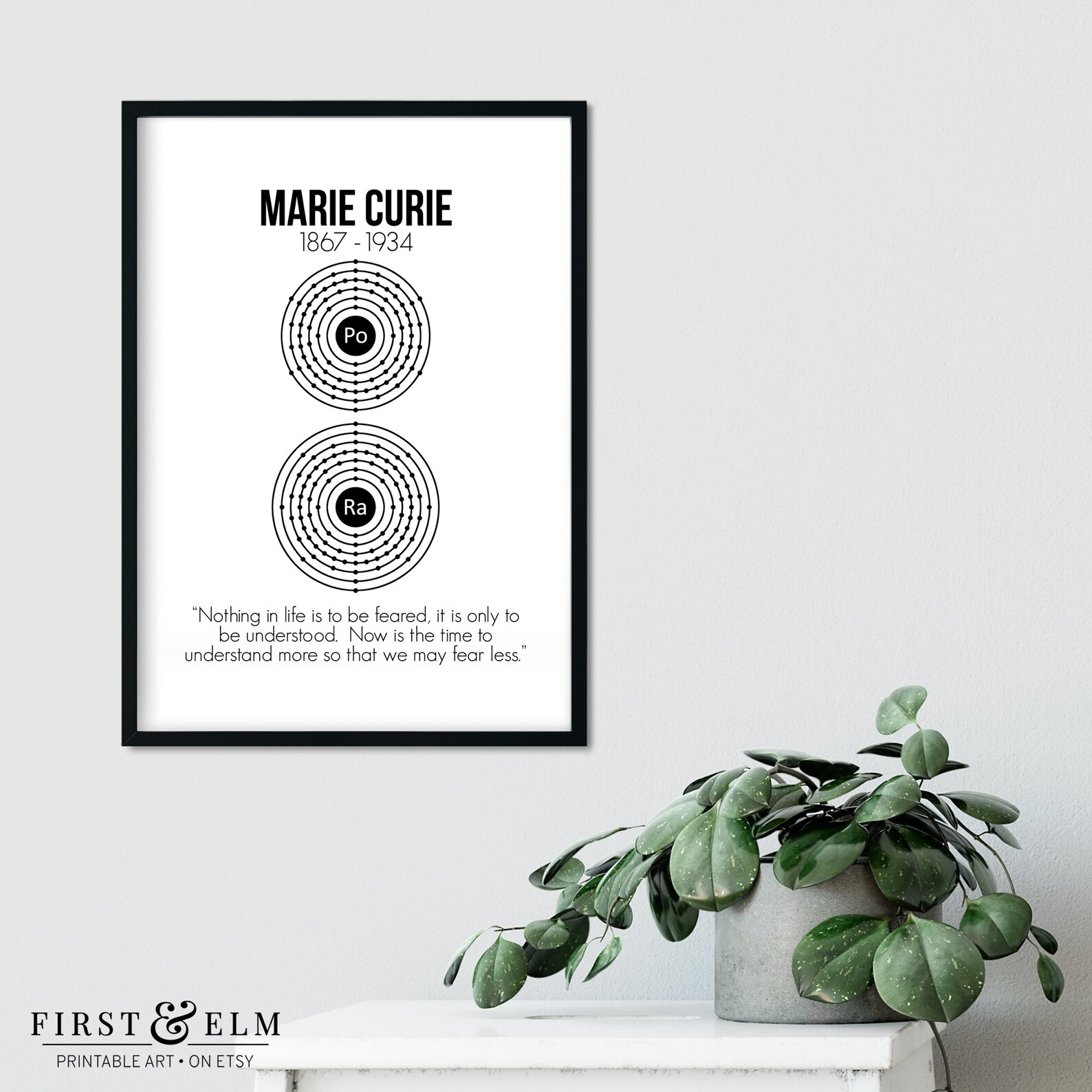 Marie Curie Poster, Famous Scientists, Inspirational Women, Printable ...