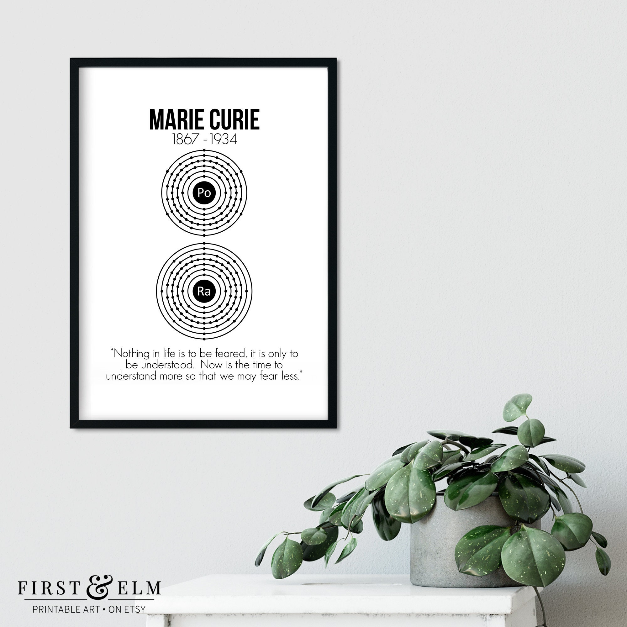 Marie Curie Poster, Famous Scientists, Inspirational Women, Printable ...