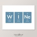 Set of 4 Nerdy Bar Signs, Beer Wine Champagne Cheers, Periodic Table ...