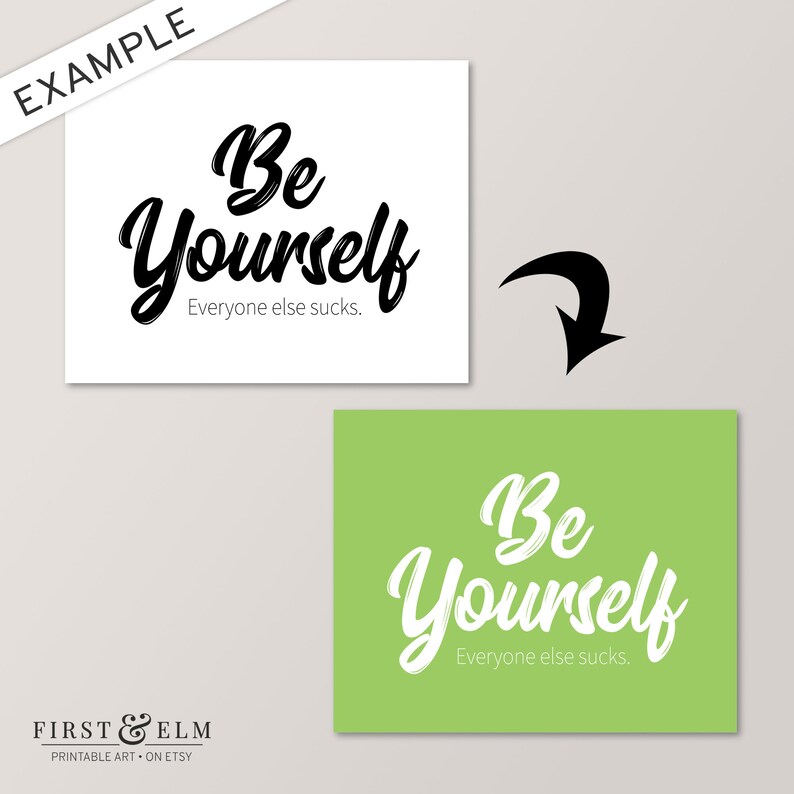 Custom Color Change Printable Digital File Customized Wall - Etsy