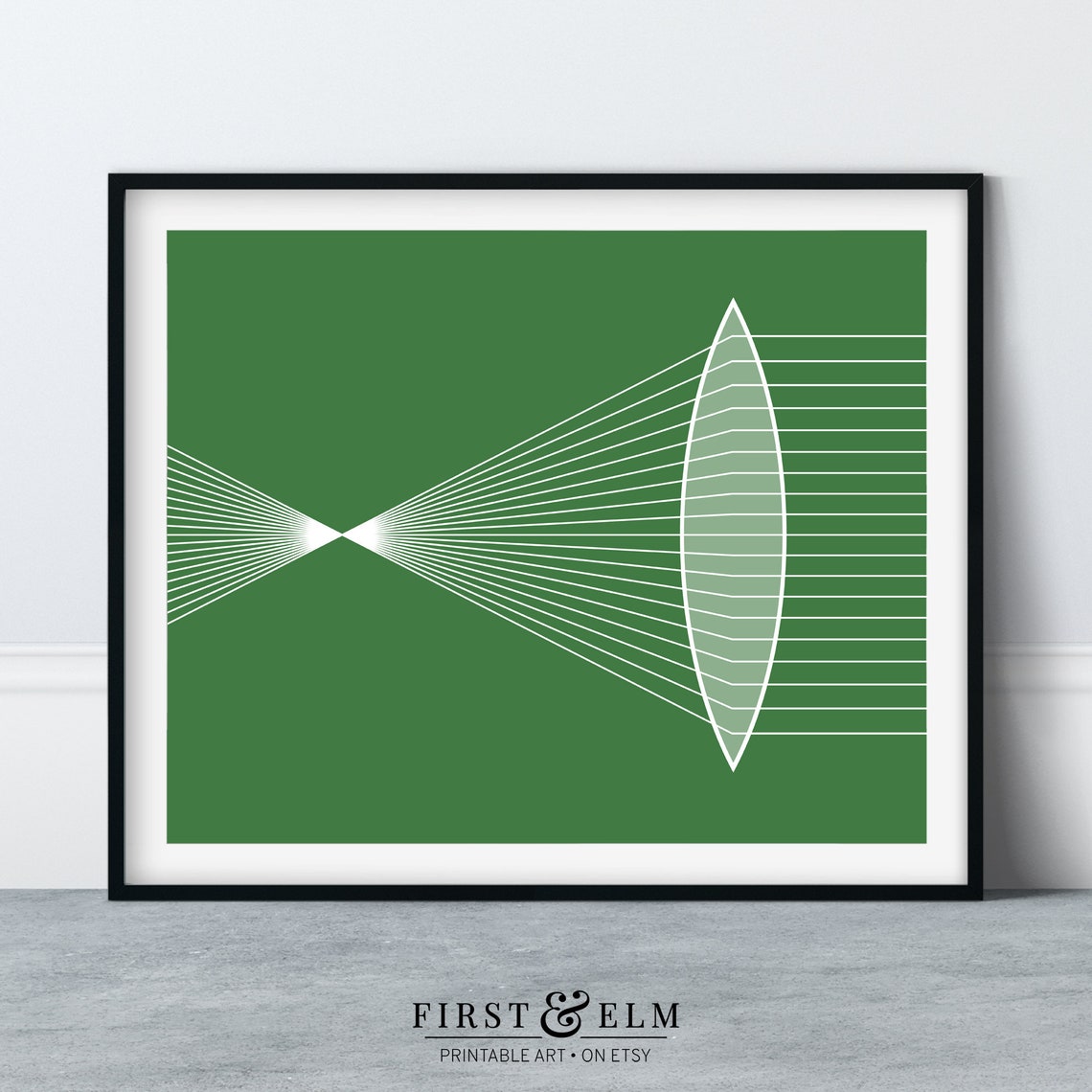 Refraction Poster Convex Lens Abstract Science Art | Etsy