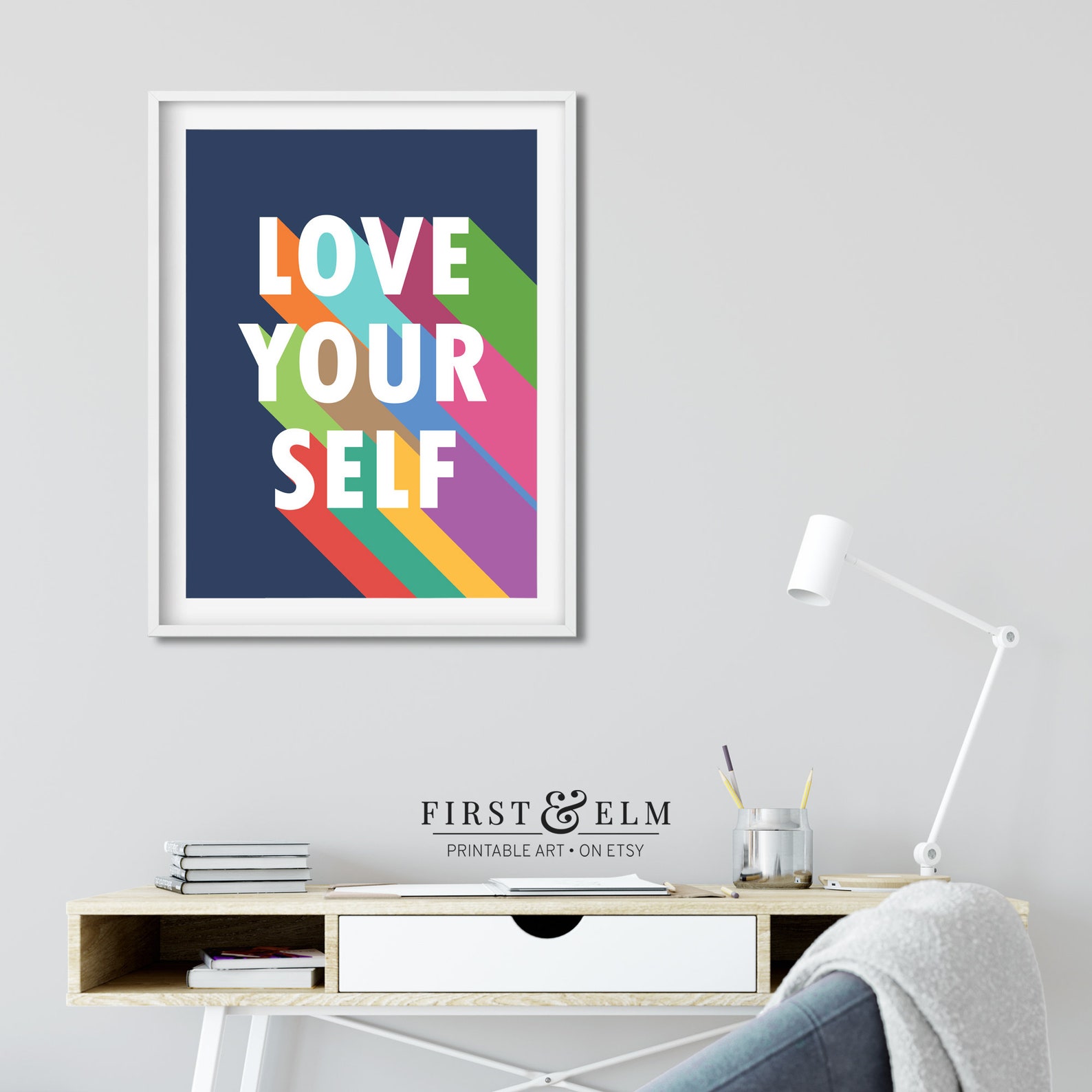 Love Yourself Poster Self-Care and Wellness Art Print | Etsy