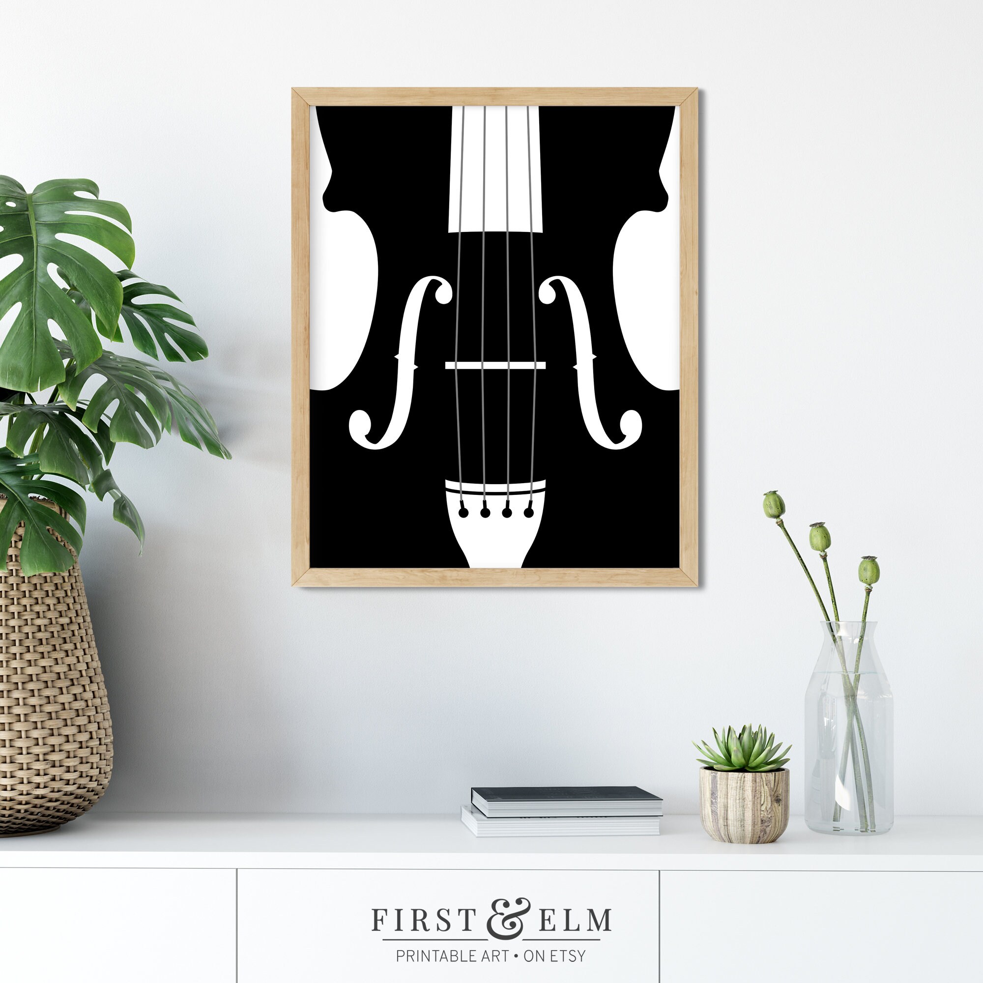 Violin Art Print Minimalist Wall Art Violinist Poster | Etsy