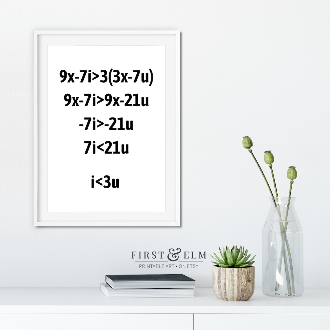 I Love You Math Equation Unique Nerd Gifts Nerd Themed - Etsy