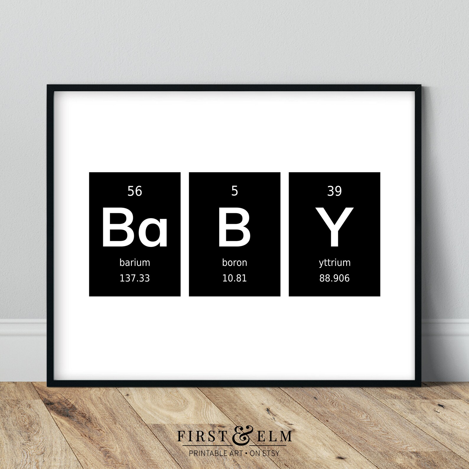 Unique Baby Poster Periodic Table of Elements Nerdy Nursery - Etsy