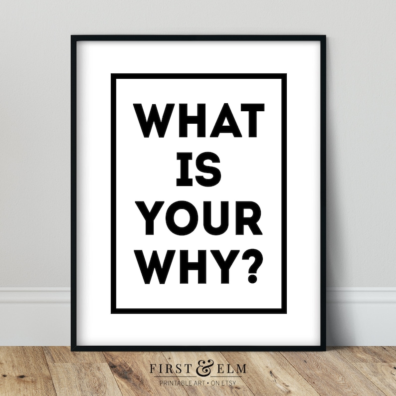 What is Your Why Goal Inspiration Poster Motivational Quote - Etsy