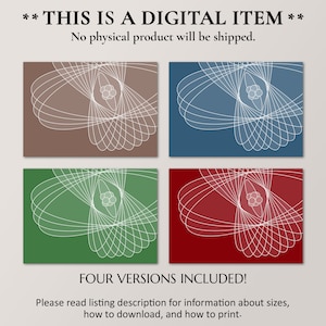 Atom Poster, Abstract Science Art, Science Geek Gifts, Printable Wall ...