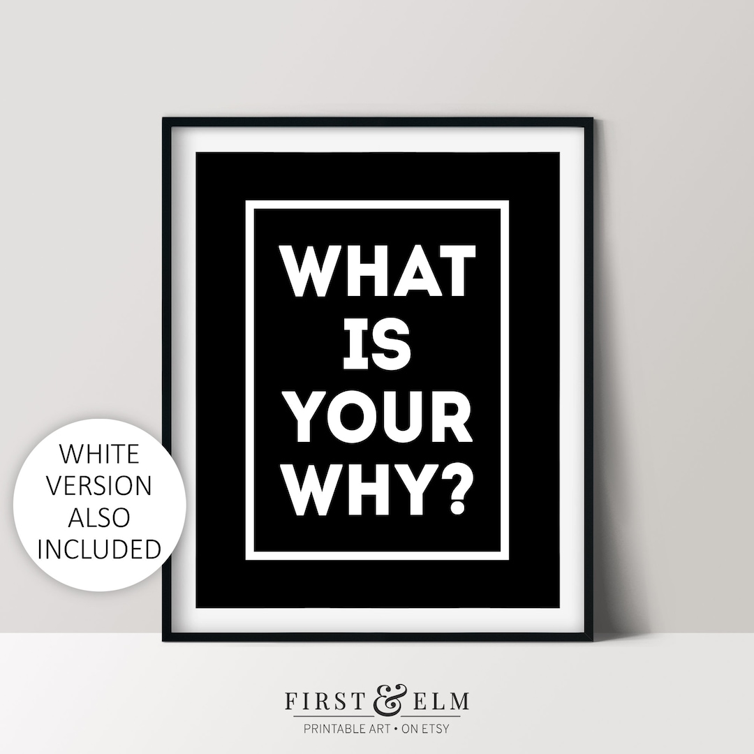What is Your Why, Goal Inspiration Poster, Motivational Quote ...