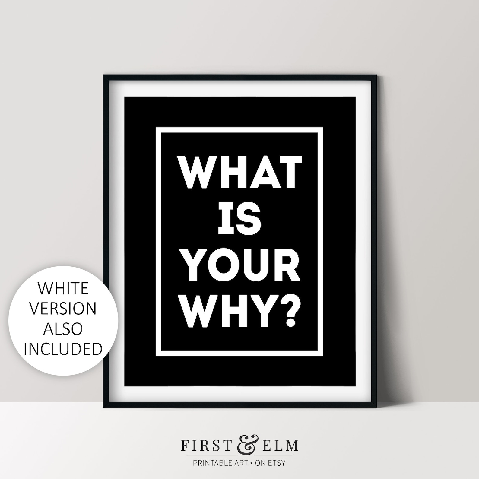 What is Your Why Goal Inspiration Poster Motivational Quote - Etsy