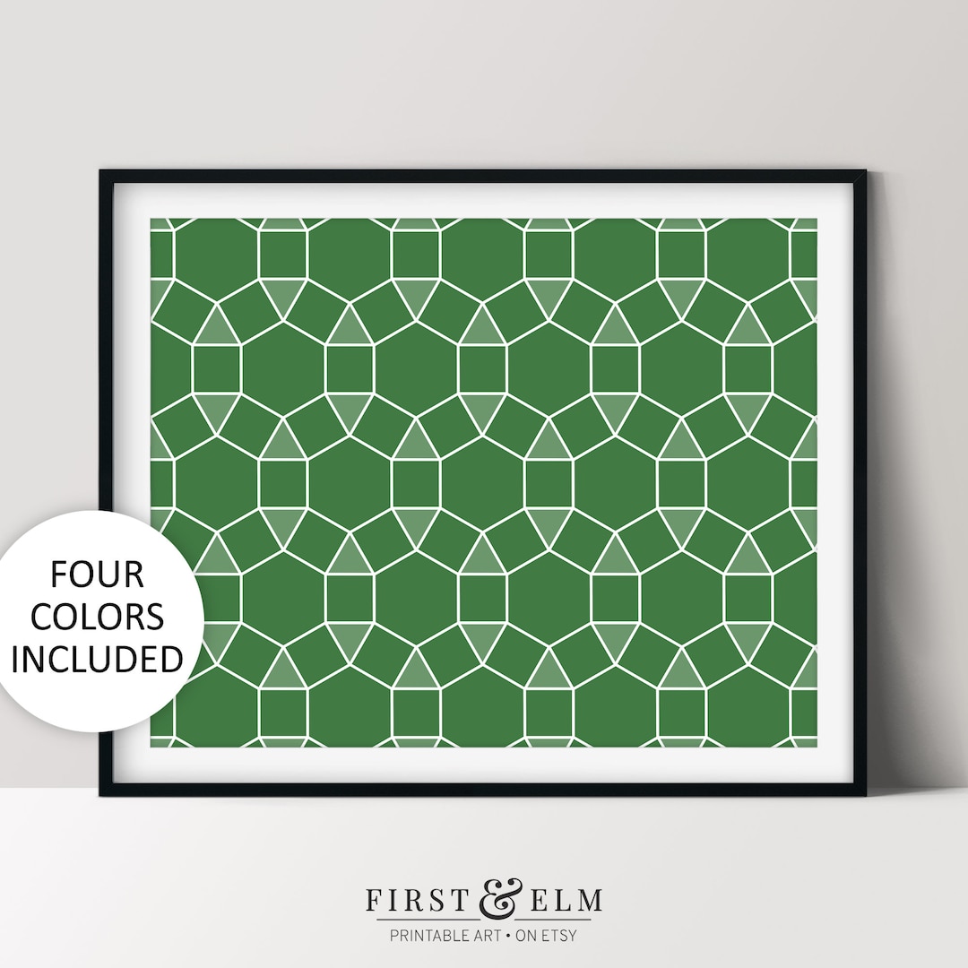 Semi-regular Tessellation Print, Math Geek Gifts, Geometric Poster ...