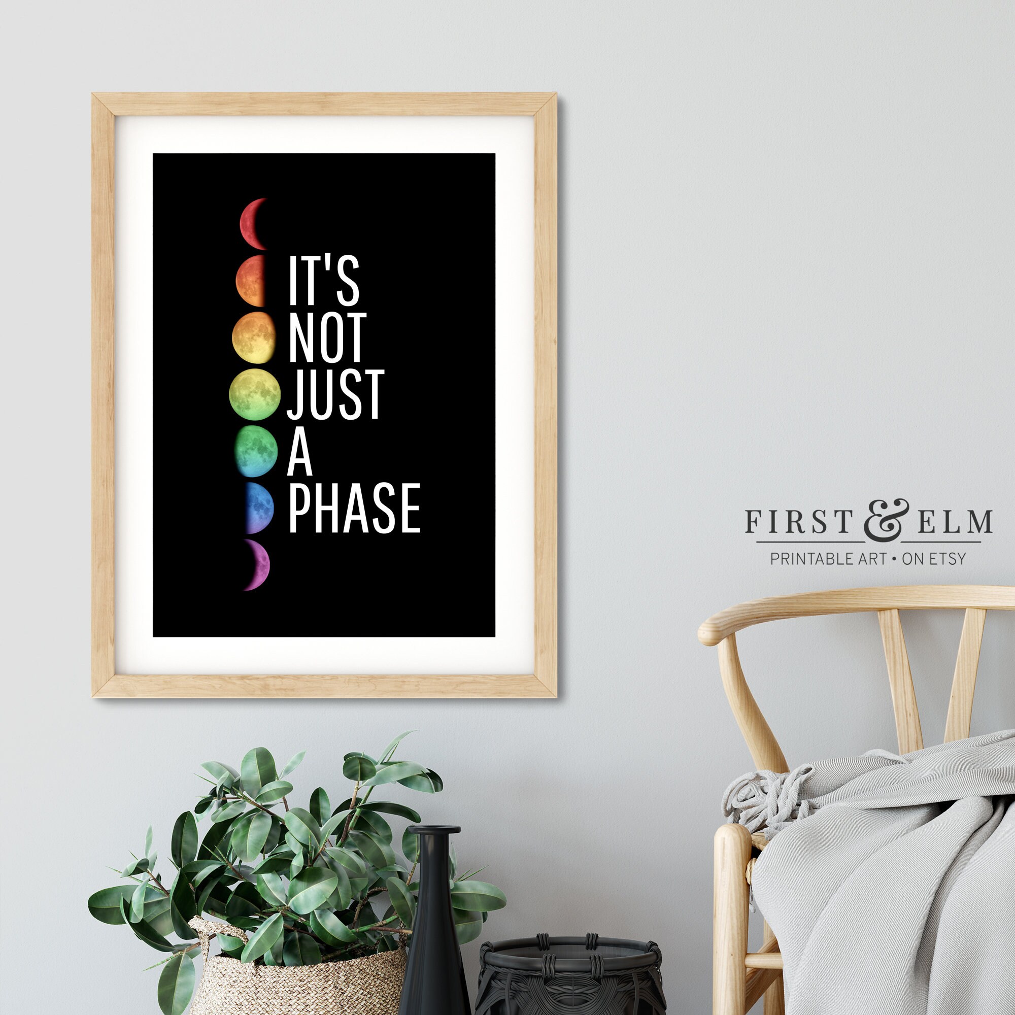 Its Not Just a Phase Gay Pride Wall Art Rainbow Poster - Etsy