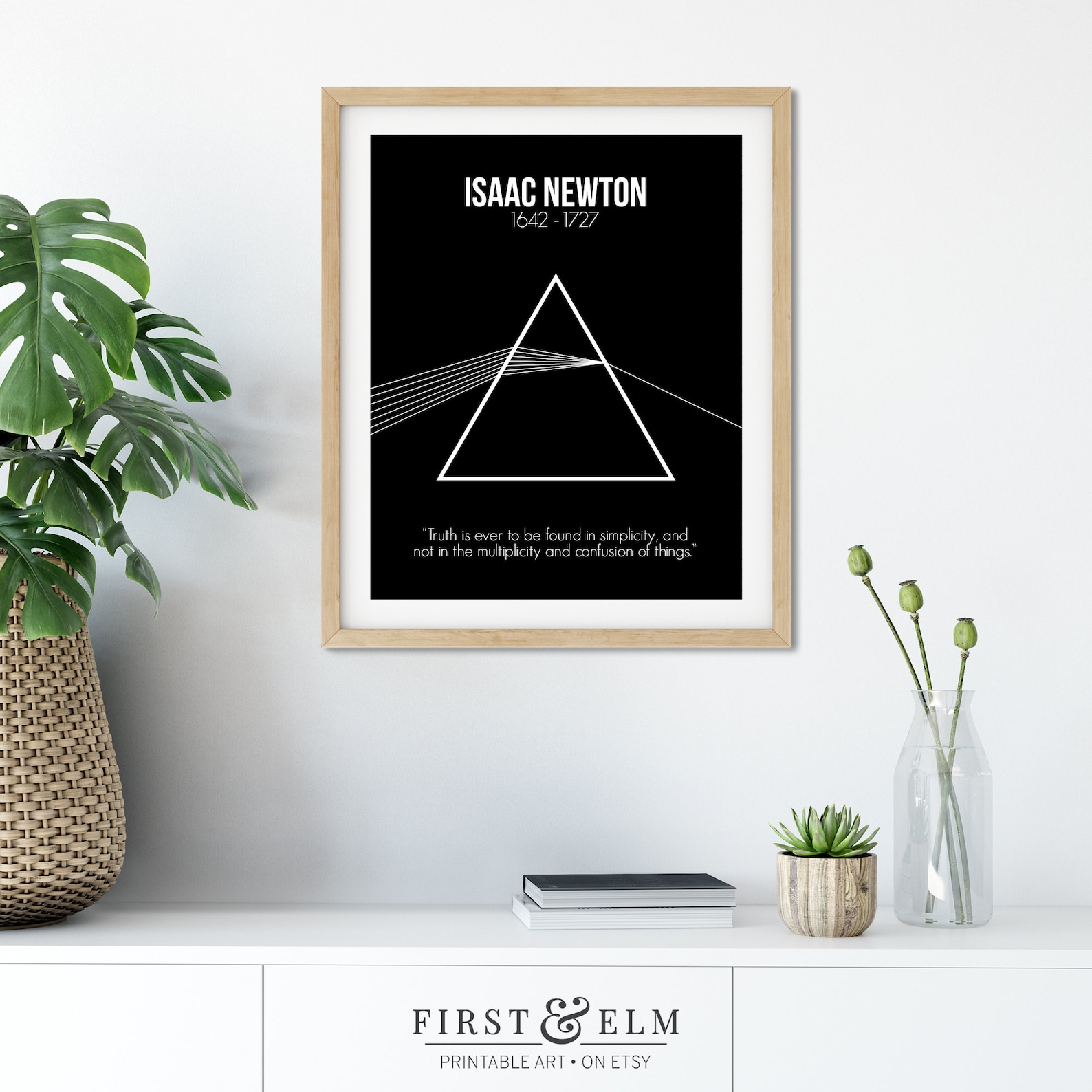 Isaac Newton Print Famous Scientist Teacher Gift Ideas - Etsy