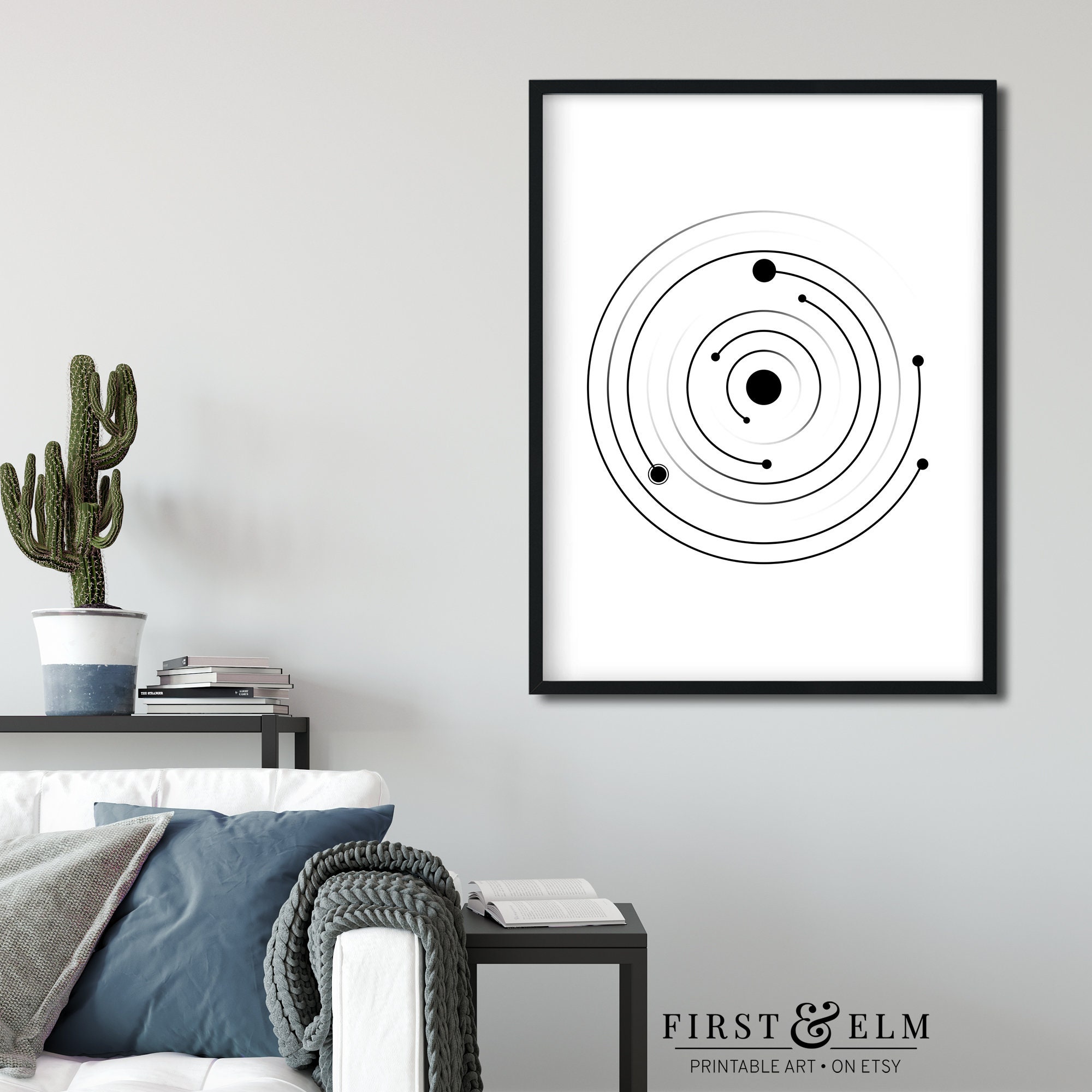 Planet Orbits Art Print Astronomy Poster Outer Space Theme - Etsy