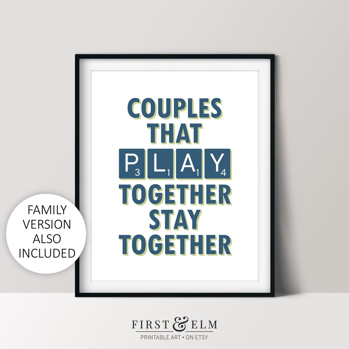 Couples That Play Together Stay Together Families That Play | Etsy