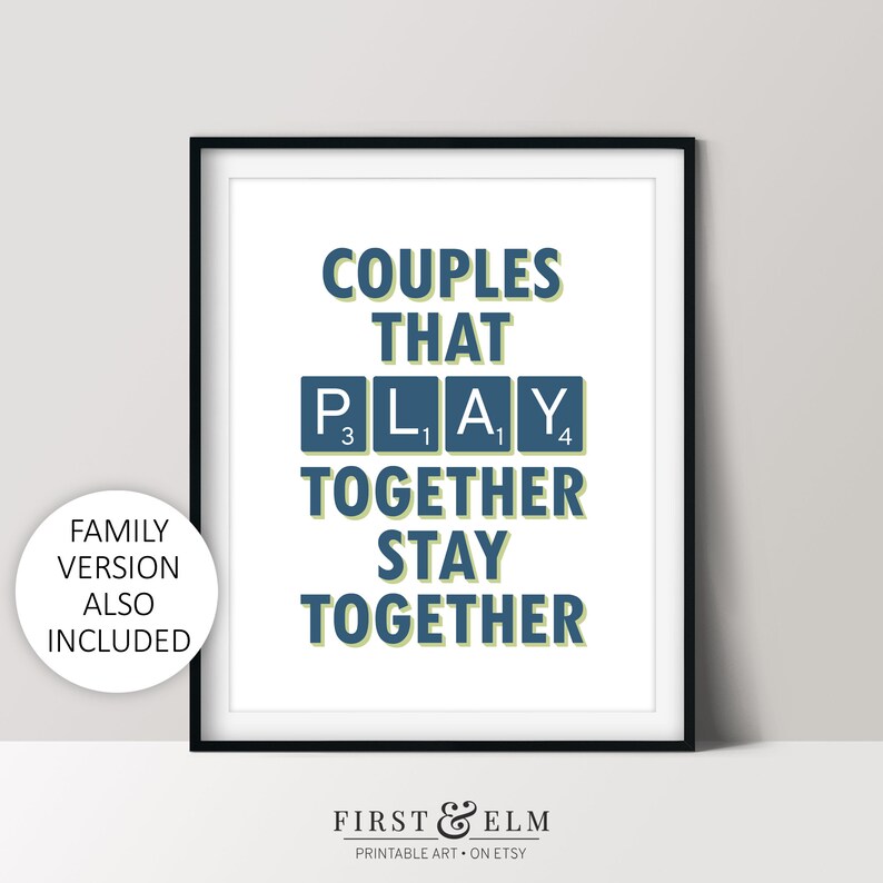 Couples That Play Together Stay Together Families That Play | Etsy