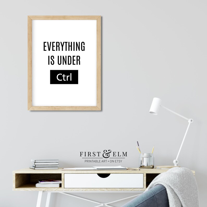Everything is Under CTRL, Funny Computer Nerd Poster, Home Office Decor ...