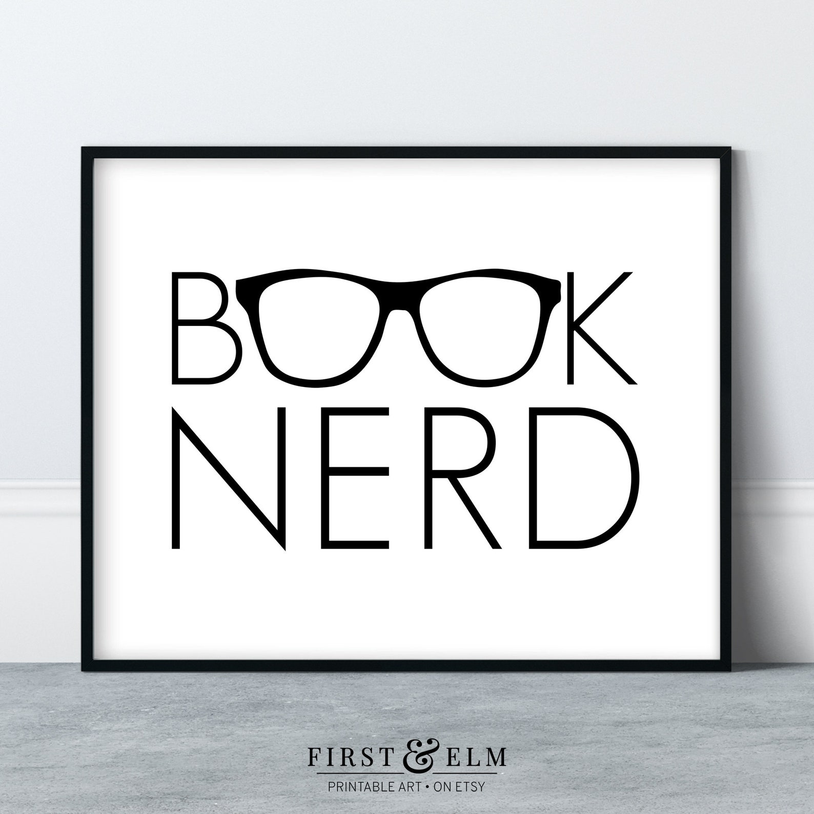 Book Nerd Poster Home Library Décor Gifts for Readers Book - Etsy