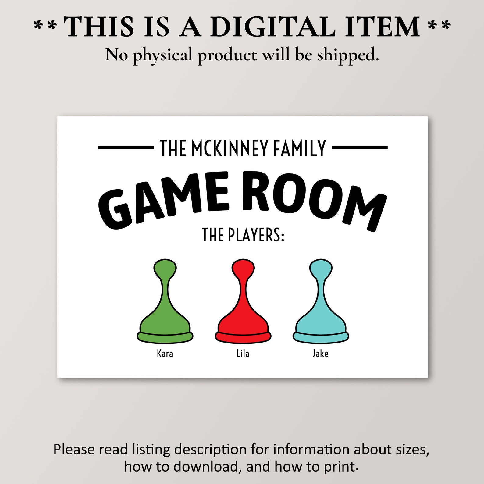 Personalized Family Game Room Sign Board Game Geek Gift | Etsy