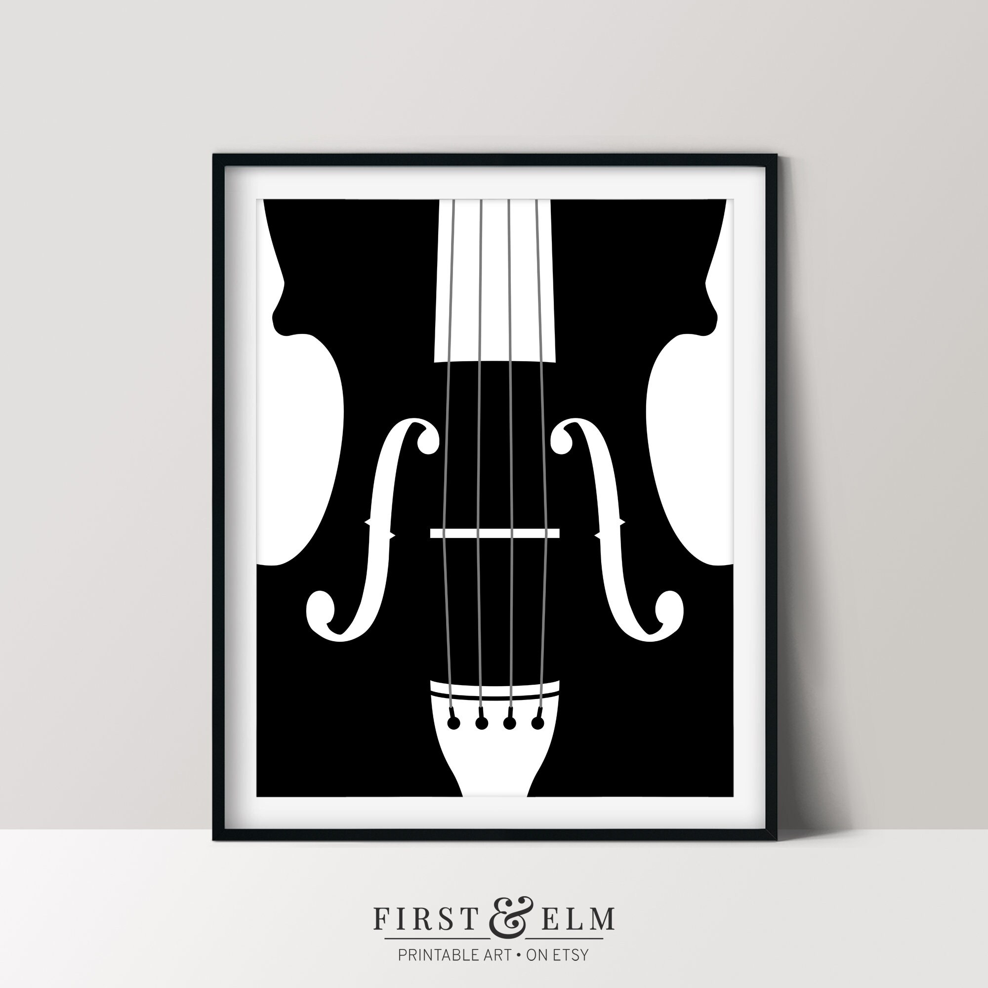 Violin Art Print Minimalist Wall Art Violinist Poster | Etsy