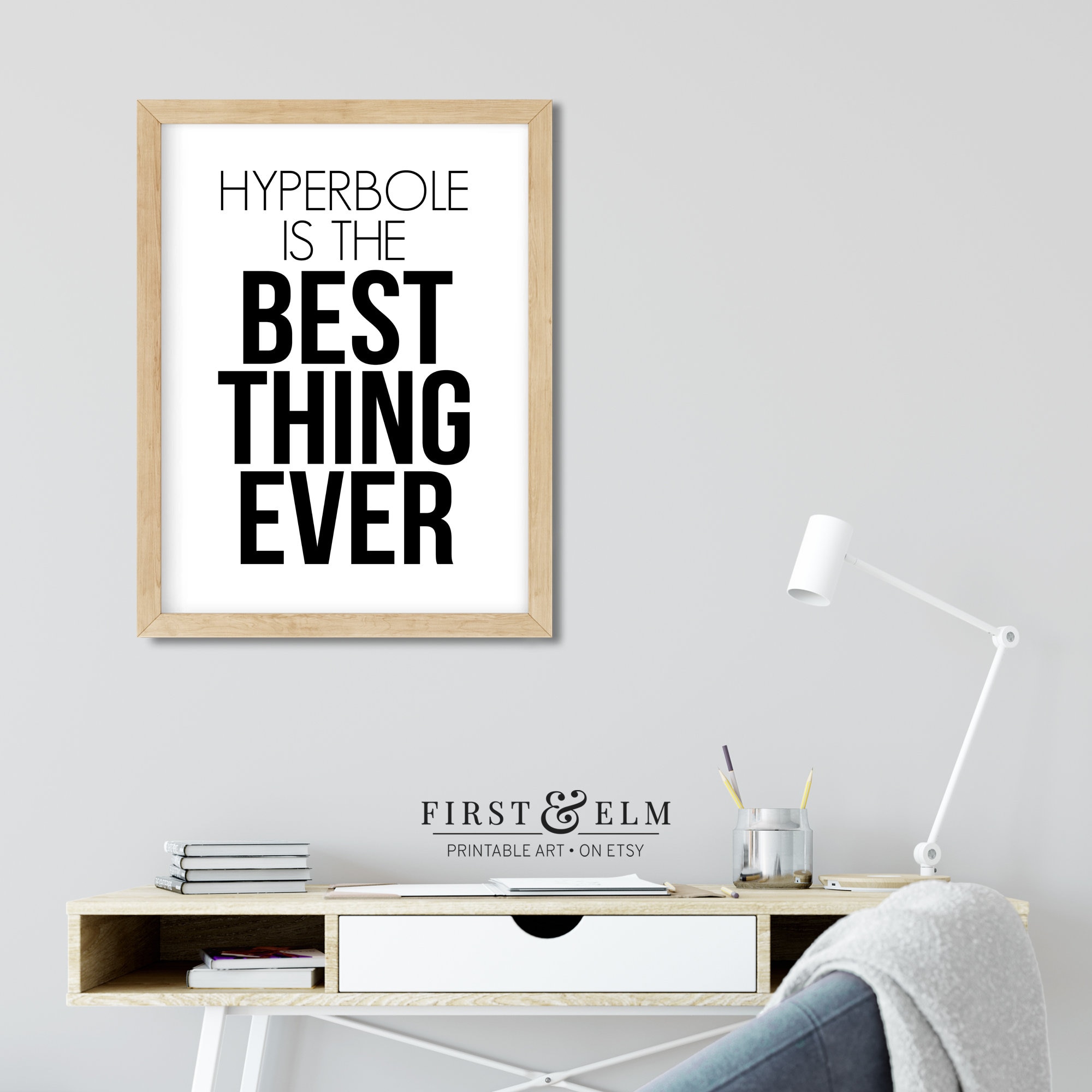 Hyperbole is the Best Thing Ever Word Nerd Print English | Etsy