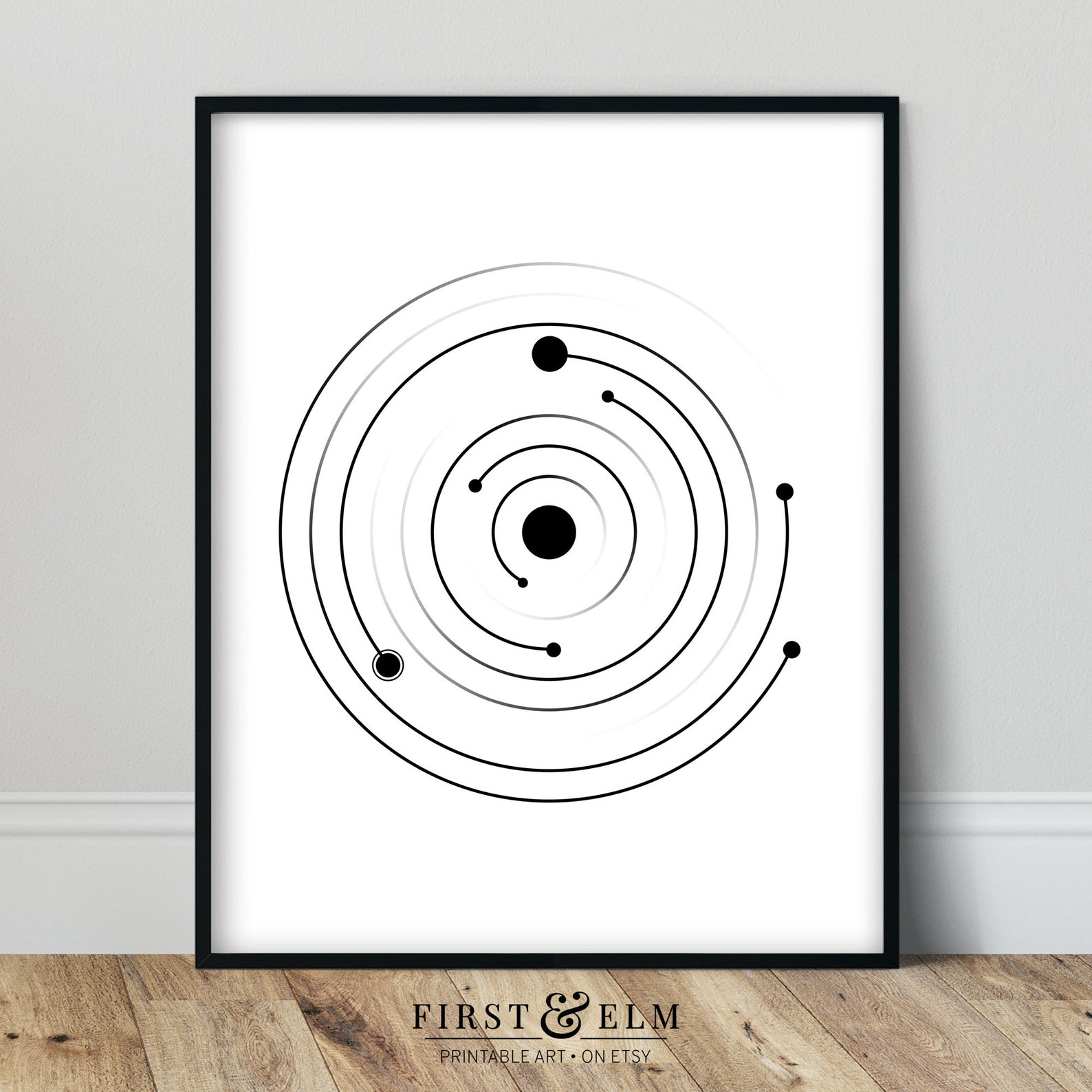 Planet Orbits Art Print Astronomy Poster Outer Space Theme | Etsy