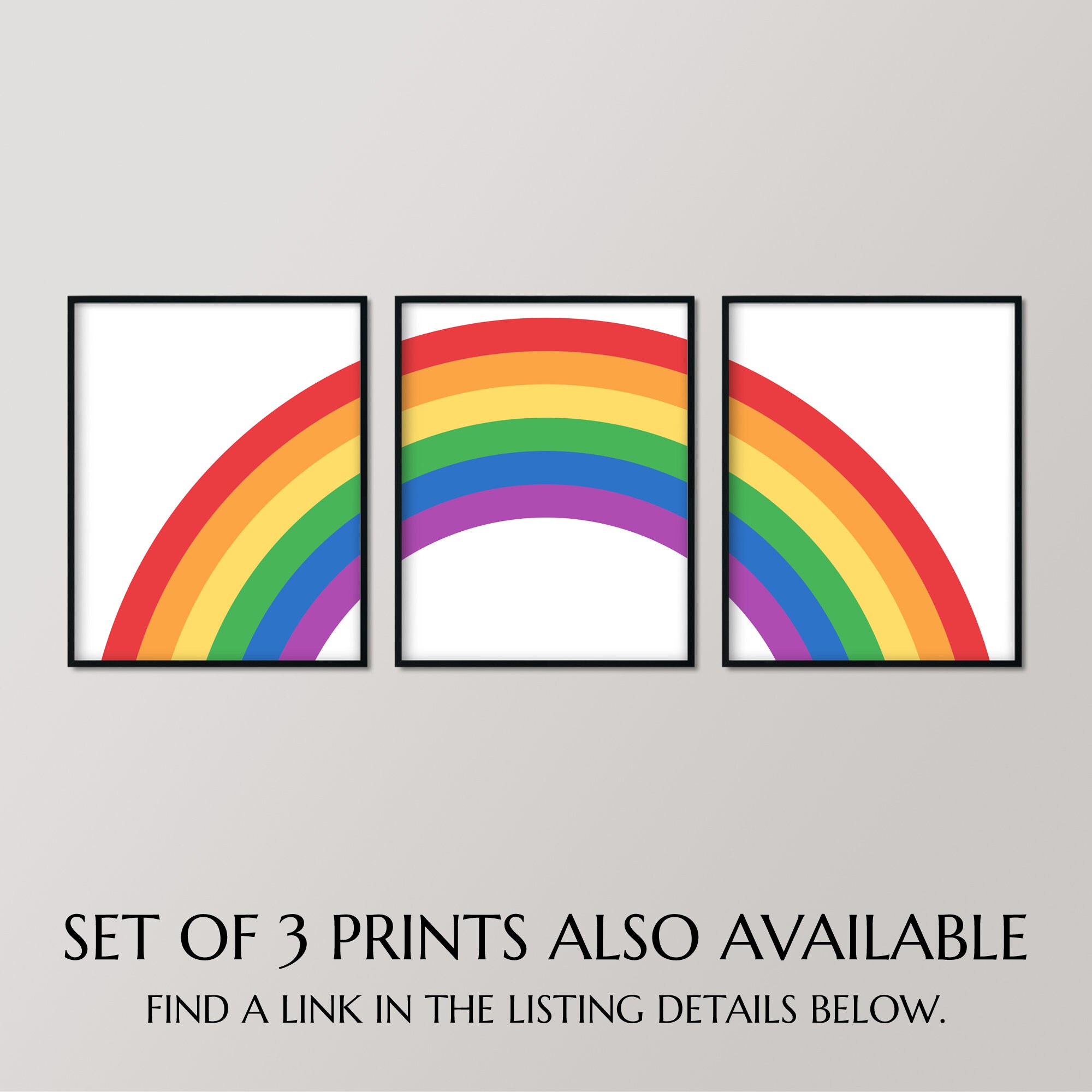 LGBT Pride Rainbow Printable Home Décor Pride Flag Colors | Etsy