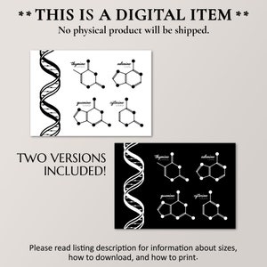 DNA Strand and Molecules Poster, Science Teacher Gift, Nerdy Home Decor ...