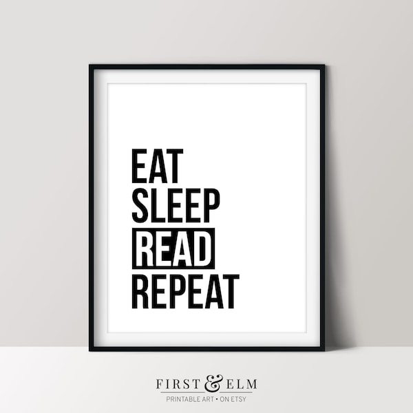 Eat Sleep Read - Etsy