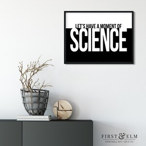 Let’s Have a Moment of Science, Classroom Wall Art, Scientist Office ...